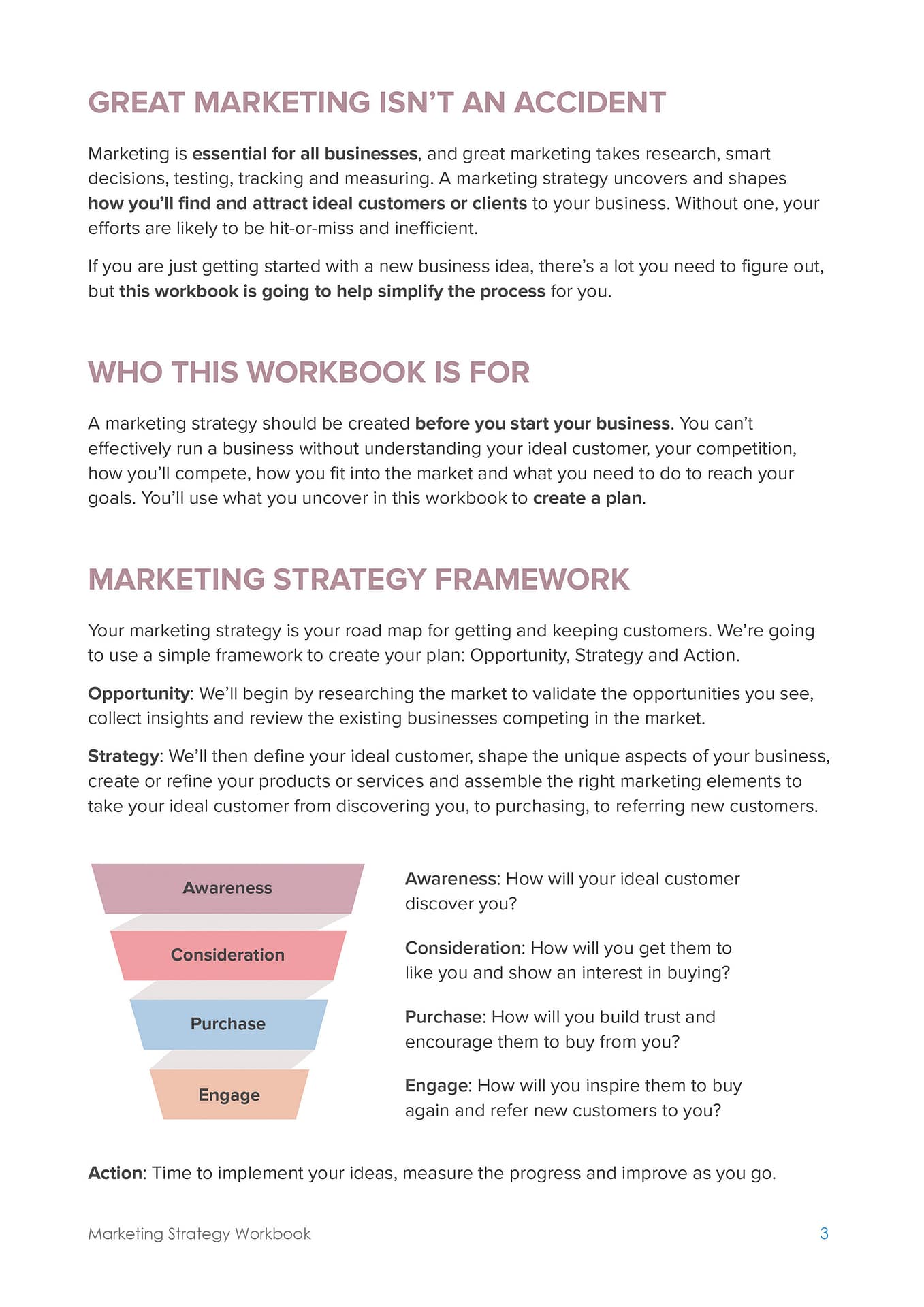 Marketing Strategy Workbook - Vivid Marketing - Helping Small Business
